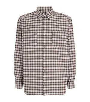 A.p.c. Cotton Check Malcom Shirt - Brown