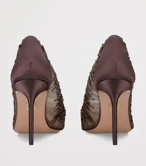 AQUAZZURA Embellished Soft Sky Pumps 85