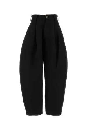 UMA WANG Wide-leg Wool Trousers - Black
