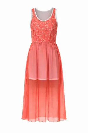 CONQUISTA Lace Bodice Maxi Dress