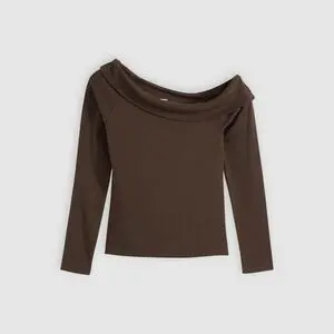 LEVI'S Clara Off-shoulder Long-sleeve Top