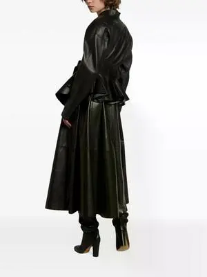 Alberta Ferretti Bow-fastening Leather Jacket