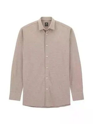 Boggi Milano Polo Shirt Mouliné Cotton Regular Fit - Neutrals