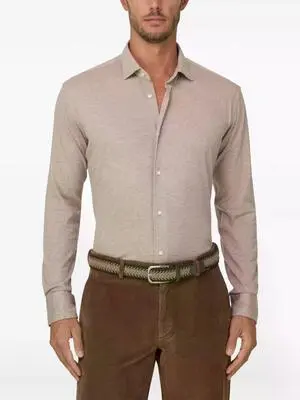 Boggi Milano Polo Shirt Mouliné Cotton Regular Fit