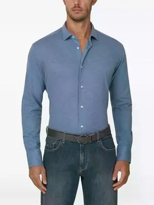 Boggi Milano Polo Shirt Mouliné Cotton Regular Fit
