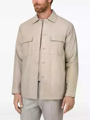 Boggi Milano Overshirt Padded In Cotton Tencel