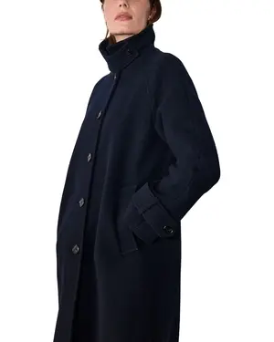 Whistles Long Wool Blend Car Coat