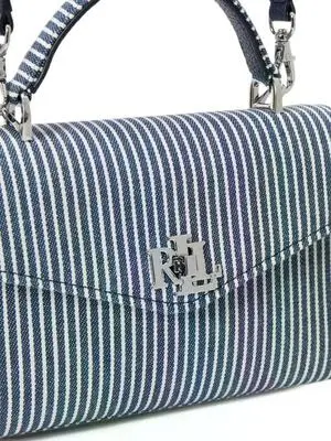 Ralph Lauren Striped Logo-plaque Tote Bag