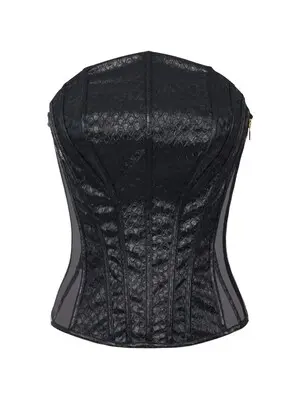 Elisabetta Franchi Faux Leather Corset Top