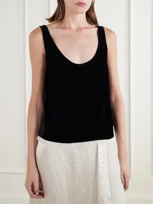Maria Mcmanus Lace-trimmed Velvet Cami