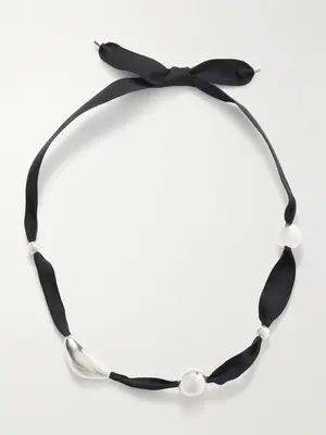 CAMILLE SURAULT Grigri Sterling And Silk Necklace - Silver