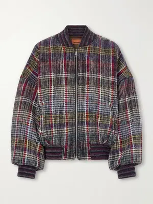 Missoni Checked Wool-caperdoni Padded Bomber Jacket - Multi