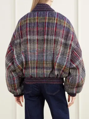 Missoni Checked Wool-caperdoni Padded Bomber Jacket