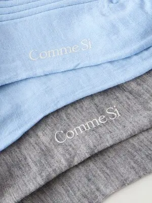 Comme Si The Knee High Set Of Two Ribbed Merino Wool-blend Socks