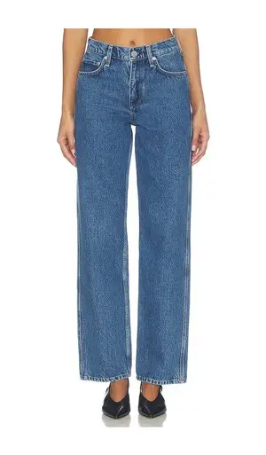 Rag & Bone Shea Full Length Straight Jeans In Blue