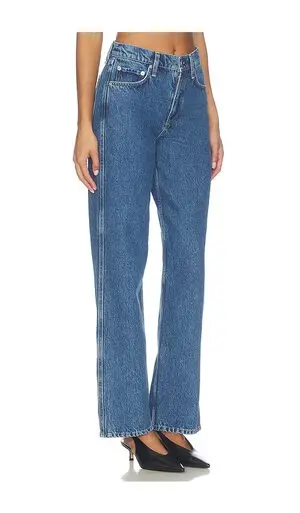 Rag & Bone Shea Full Length Straight Jeans In Blue