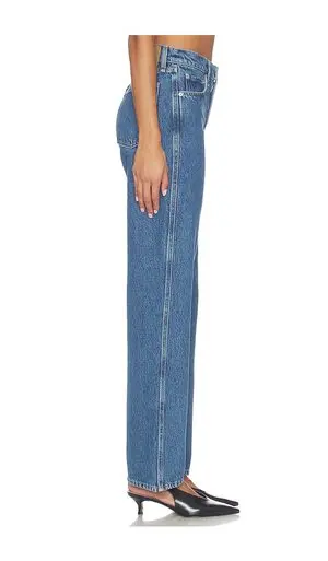Rag & Bone Shea Full Length Straight Jeans In Blue