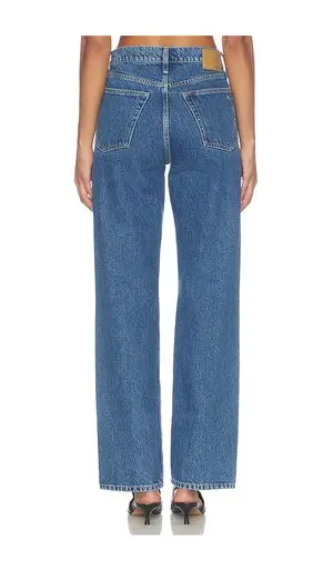 Rag & Bone Shea Full Length Straight Jeans In Blue