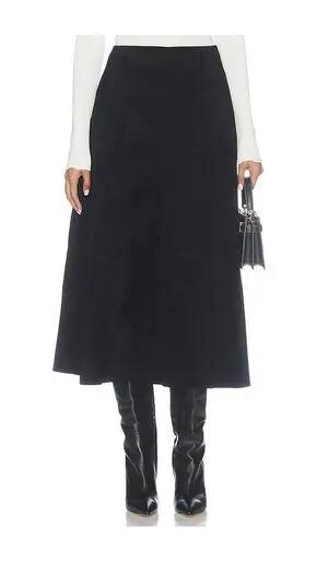 SUSANNA CHOW Alara Suede Maxi Skirt