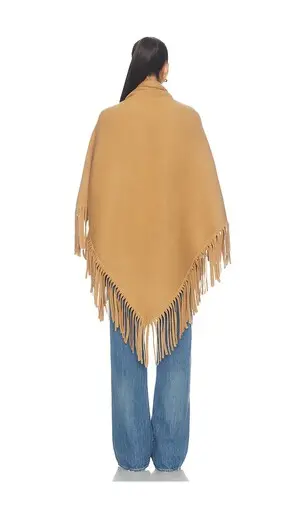The Great. The Big Sweater Fringe Scarf In Beige