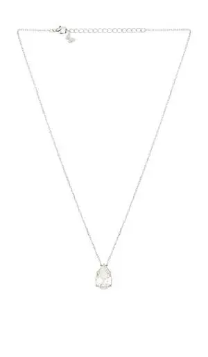 ADINA EDEN Fancy Pear Necklace In Metallic - Silver