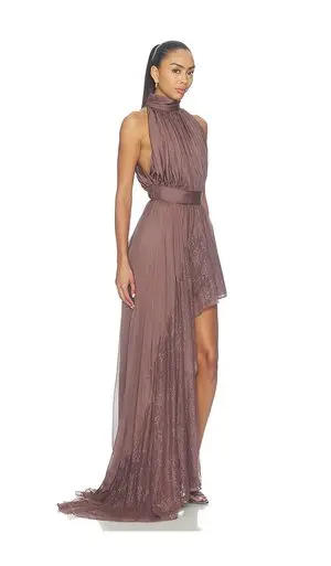 DEME BY GABRIELLA Mountain Dress In Brown