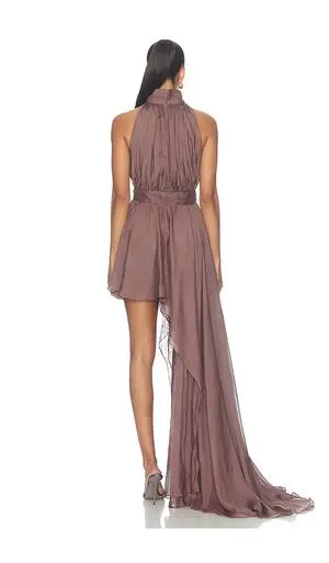 DEME BY GABRIELLA Mountain Dress In Brown