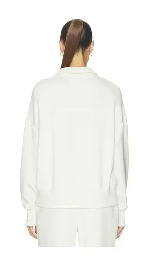 Varley Bronya Button Placket Sweater In Ivory