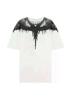 COUNTY OF MILAN Wings-print T-shirt - Neutrals