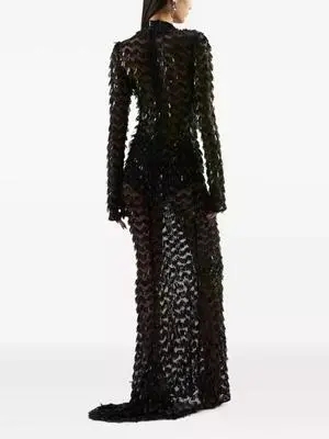 TALLER MARMO Dragon Lady Sequin-embellished Maxi Dress