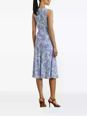 Ralph Lauren Floral-print Belted Midi Dress