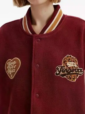 FINGERCROXX Logo-patch Colour-block Jacket - Red