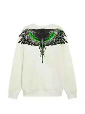 COUNTY OF MILAN Wings-print Logo-embroidered Sweater - Neutrals