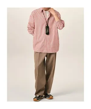AMI Paris Long Sleeve Striped Shirt