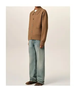 AMI Paris Shirt Collar Cardigan