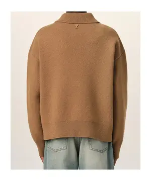 AMI Paris Shirt Collar Cardigan