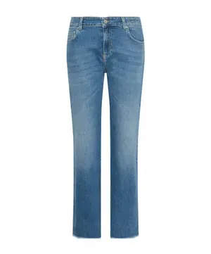 Marella New Flare Jeans In Stretch Denim - Grey-blue