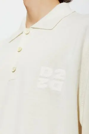 Dsquared2 Logo Long Sleeve Knitted Polo Top