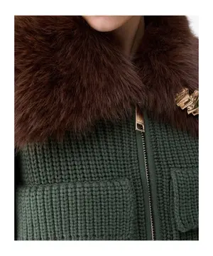 Liu Jo Teddy Collar Bomber Jacket