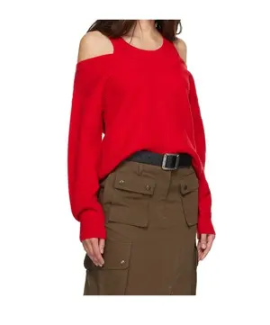 Helmut Lang Off-the-shoulder Knit Top