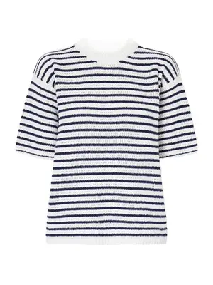 Bottega Veneta Striped Crocheted T-shirt