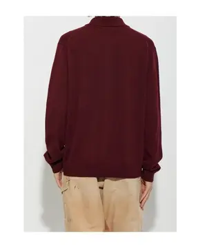 Dsquared2 Logo Long Sleeve Knitted Polo Top