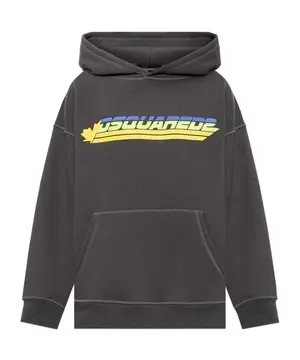 Dsquared2 Logo Print Hoodie - Grey