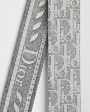 Dior Oblique Mitzah Scarf - Gray