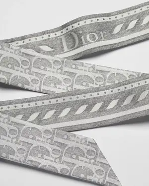 Dior Oblique Mitzah Scarf - Gray