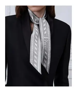 Dior Oblique Mitzah Scarf - Gray