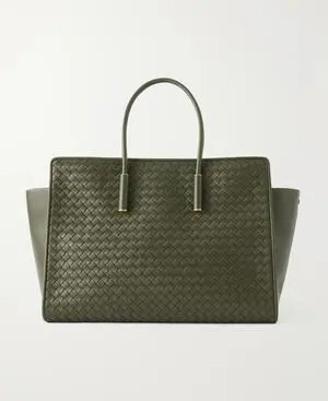 Bottega Veneta Barbara Tote Bag - Bark Green/brass