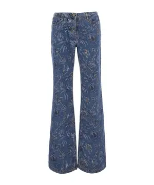 Etro Paisley Flared Jeans - Blue