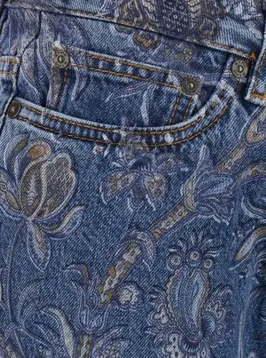 Etro Paisley Flared Jeans - Blue