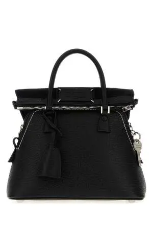 MAISON MARGIELA Leather Mini Classique 5ac Handbag - Black
